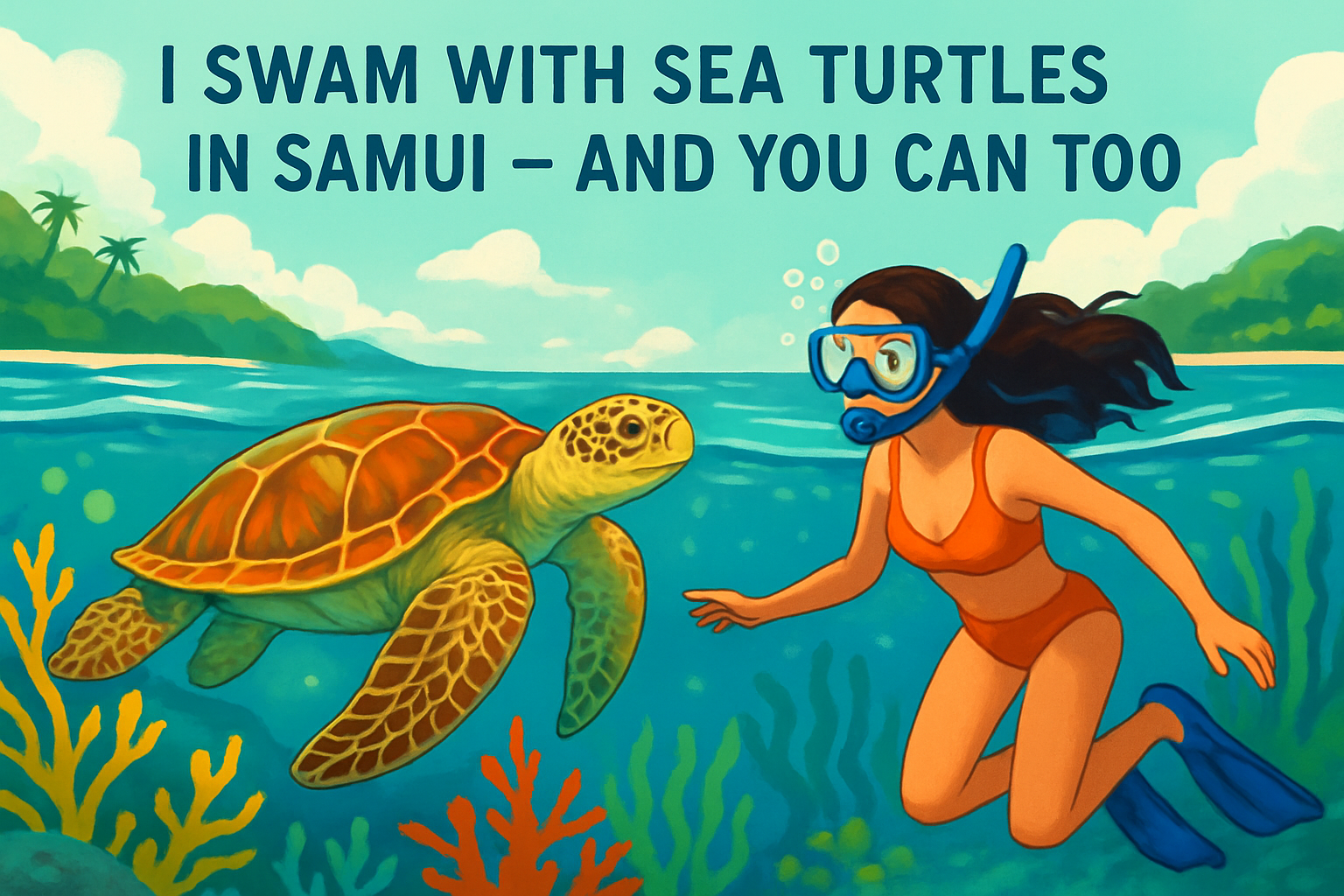 Nadé con tortugas marinas en Samui y tú también puedes - Samui Love
